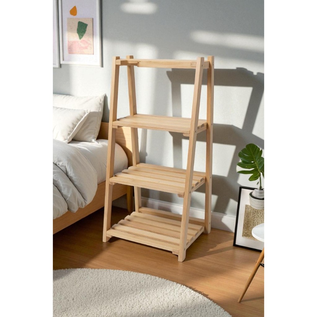 Estante Sapateira Angular 4 Prateleiras Madeira Reflorestada | Shopee ...
