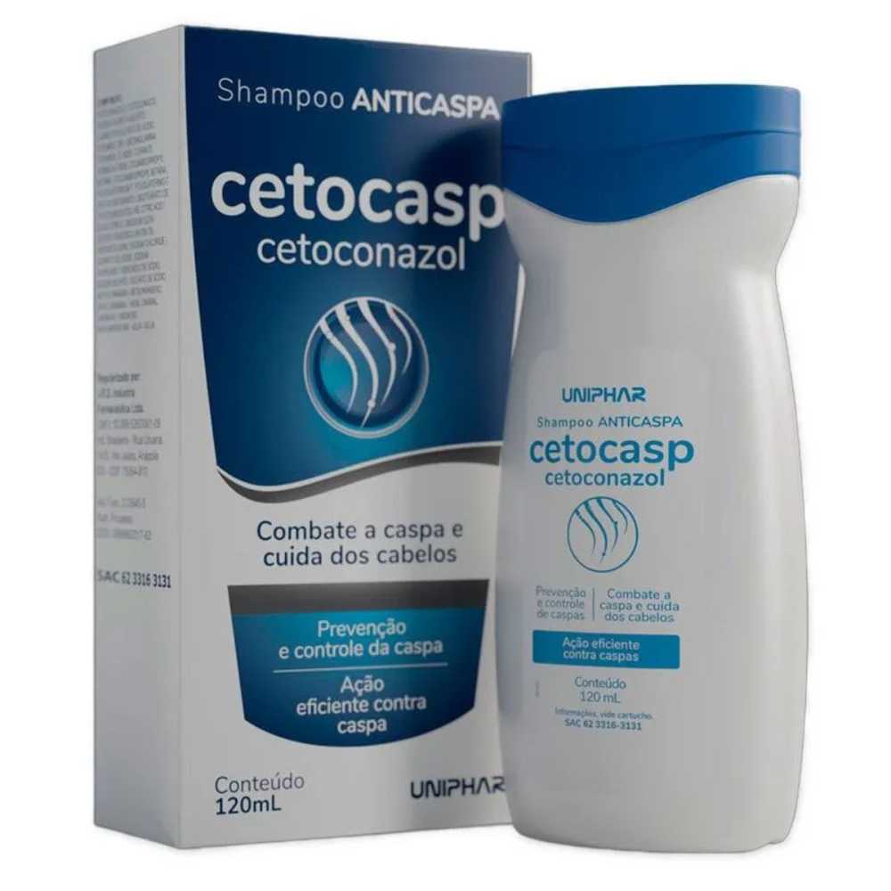 Shampoo Anticaspa Uniphar Cetocasp 120ml | Shopee Brasil