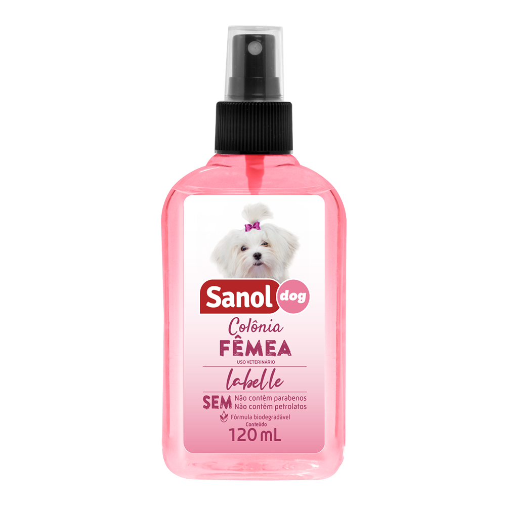 Colônia Sanol Dog Fêmea Labelle 120ml | Shopee Brasil