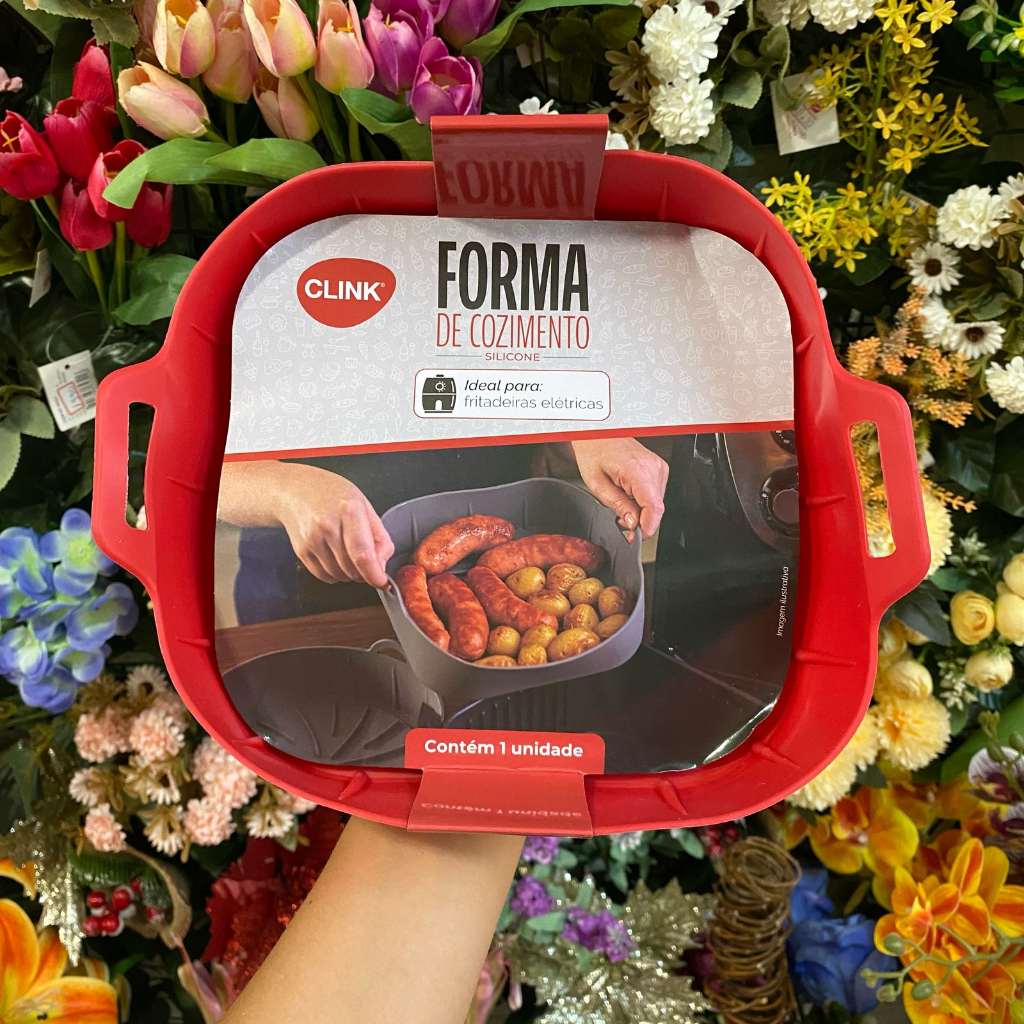 FORMA COZIMENTO QUADRADA FRITADEIRA ELETRICA SILICONE 19 CM X 19 CM X 5 ...