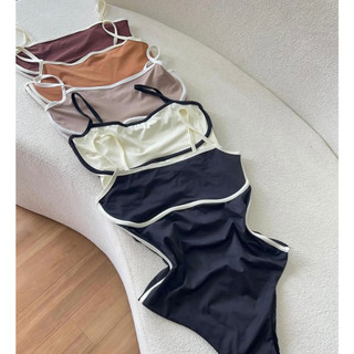 Body Feminino ALCINHA BICOLOR confortável Tendência 2025 Moda Blogueira ...