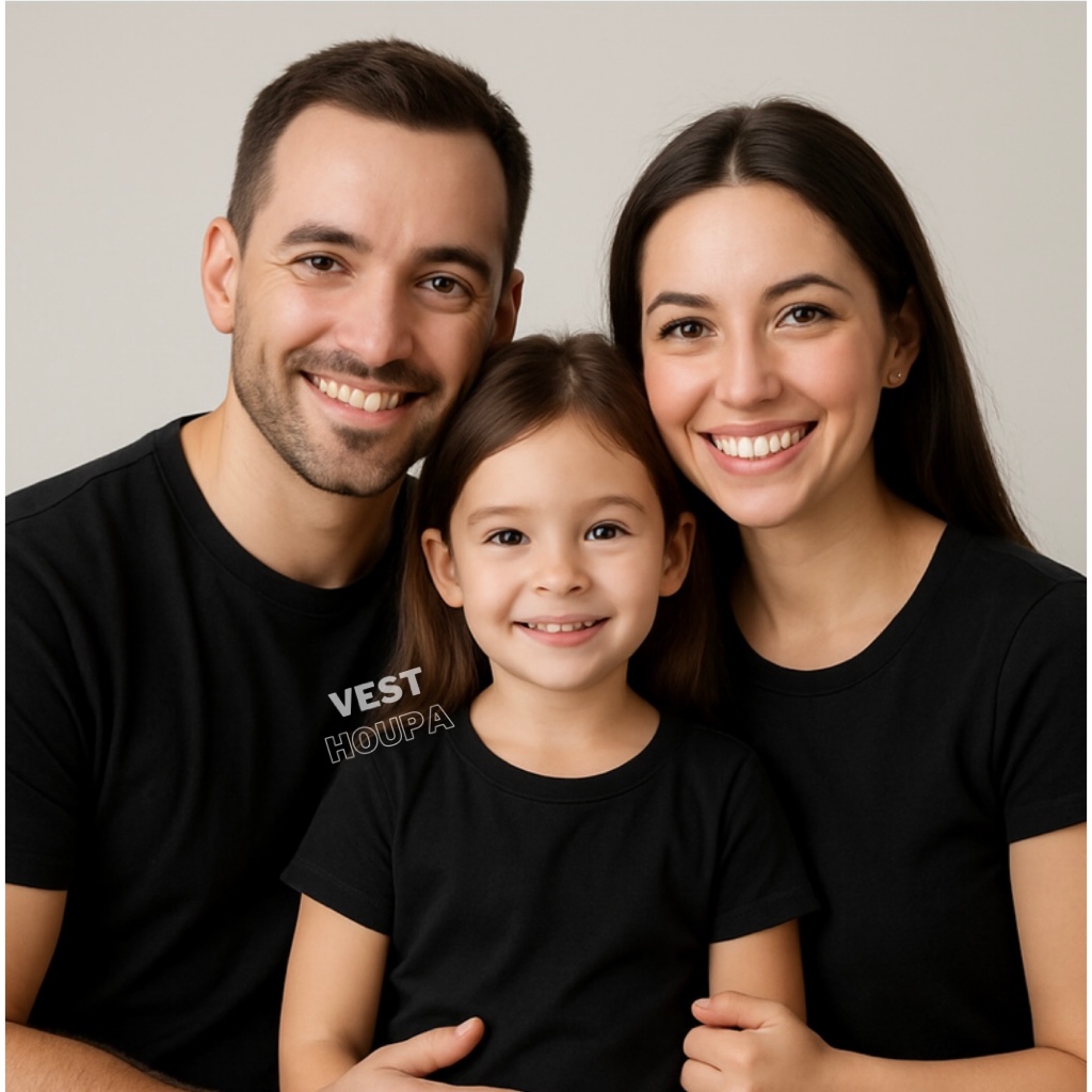 Kit 3 Camisetas Personalizadas com Frase Pai Mãe Filha | Shopee Brasil