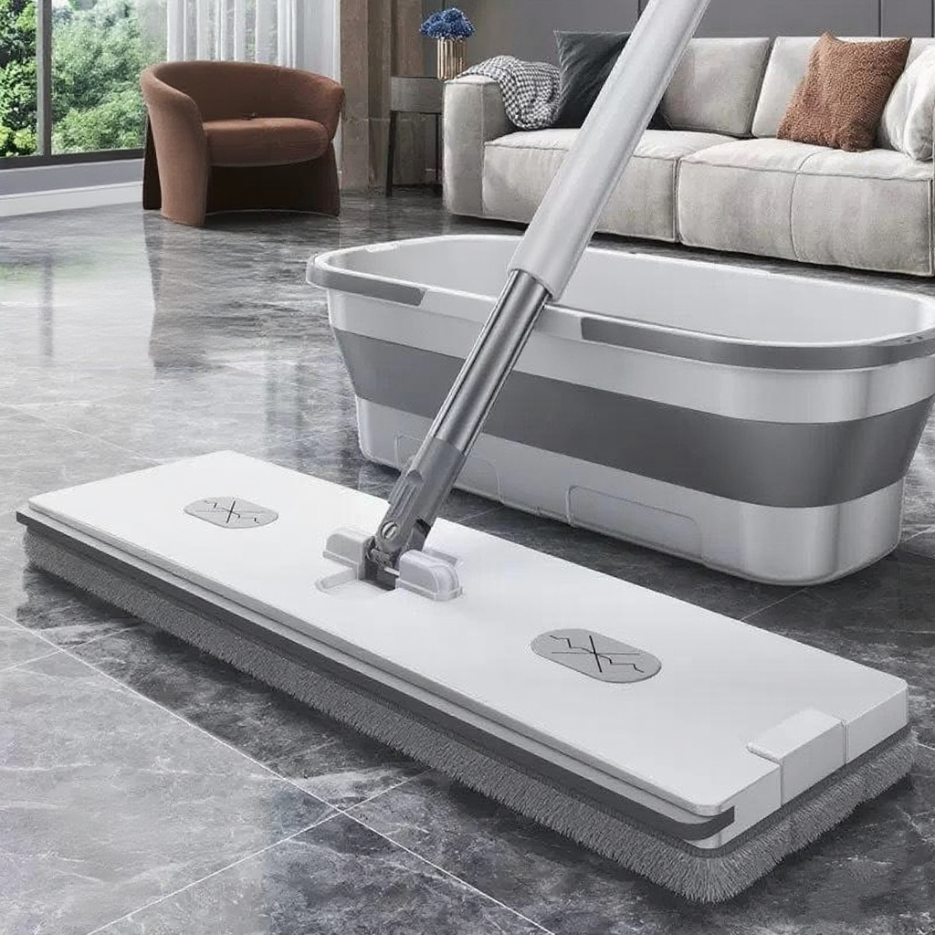 Esfregão Rodo Lazy Mop Mágico Limpeza Mop Flat 360° Seco/Molhado ...