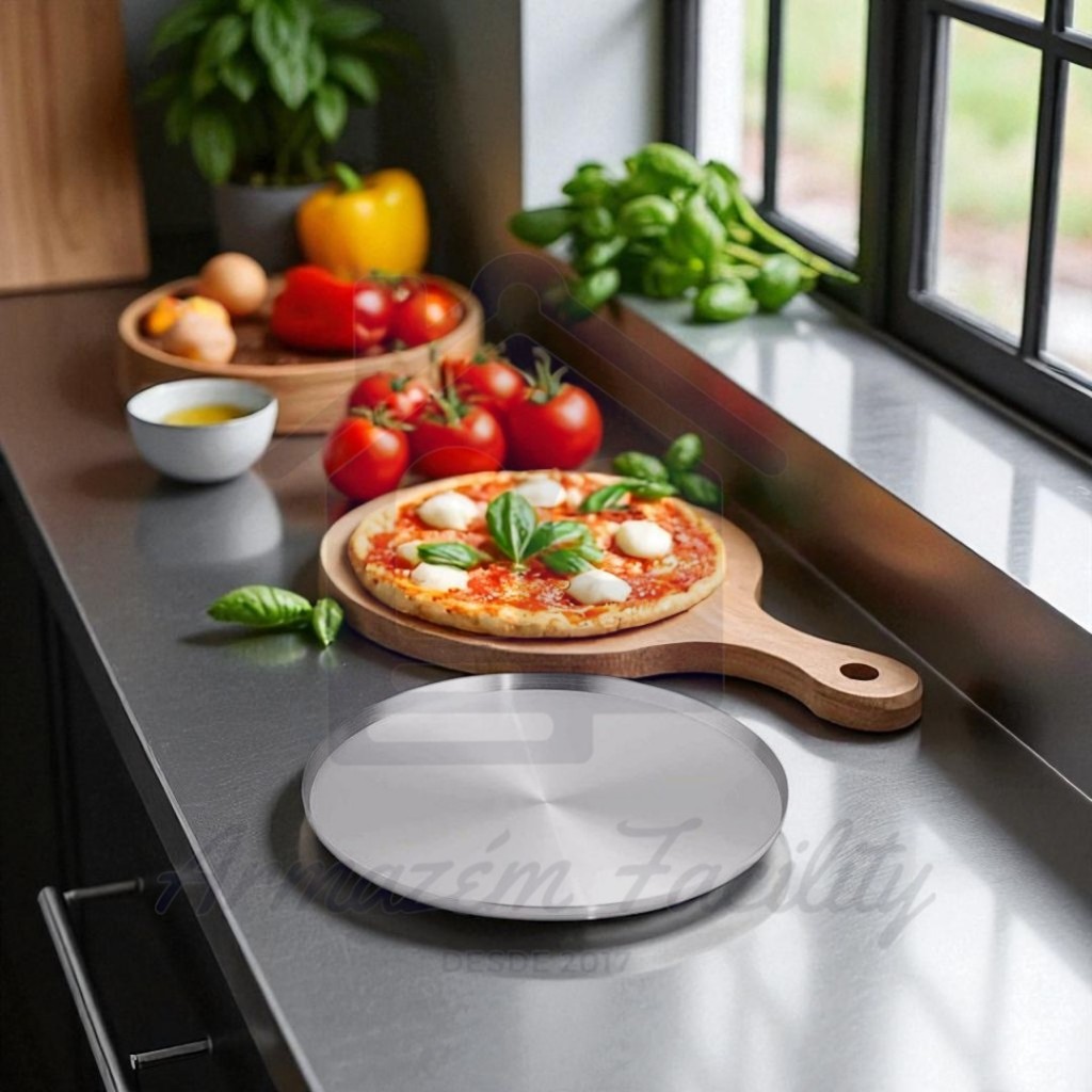 Forma de Pizza 20x1,5 cm em Alumínio – Assa Rápido e Uniforme | Shopee ...