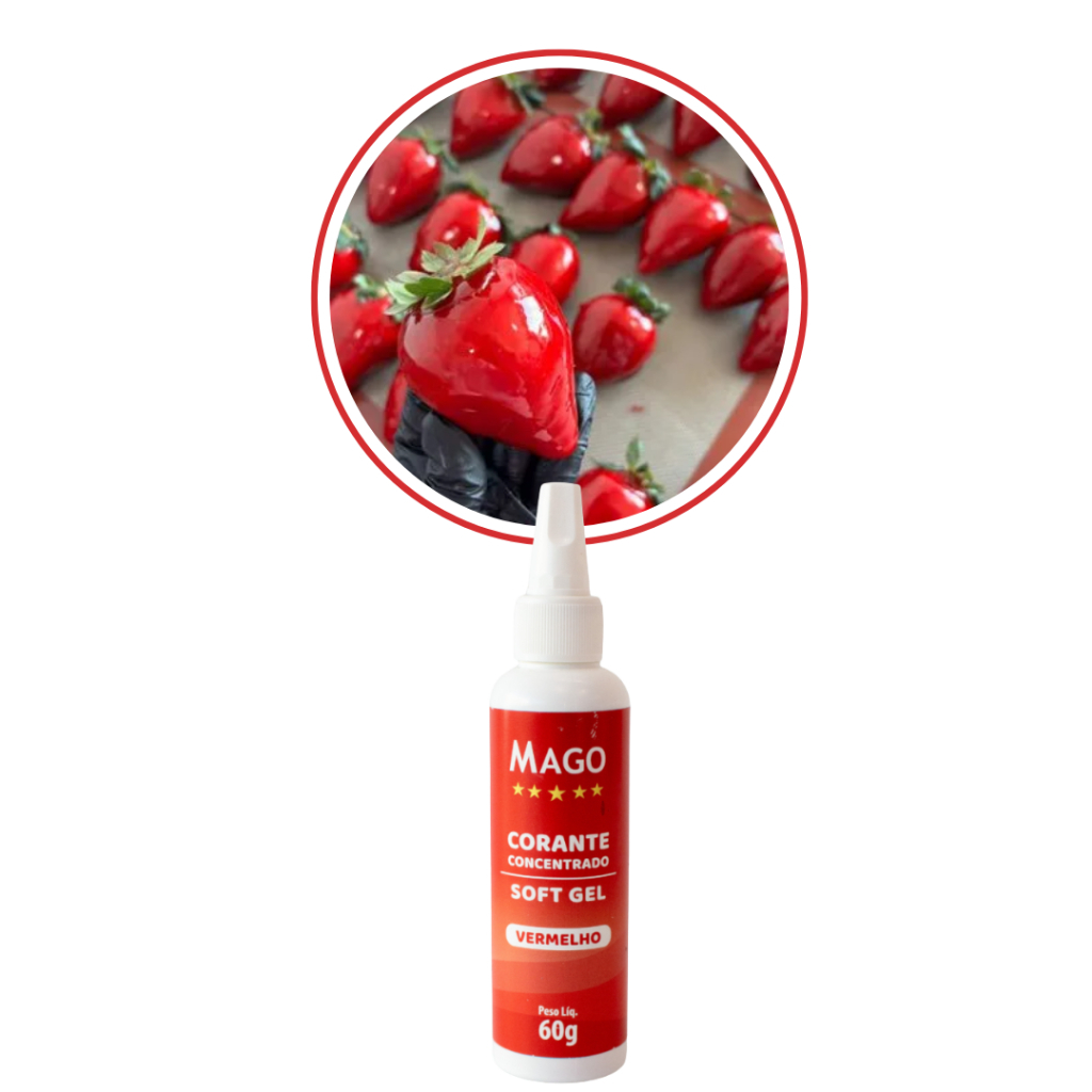 Corante Alimentício Mago Soft Gel Vermelho 60g Morango do Amor | Shopee ...