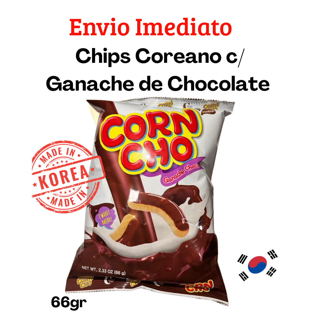 SALGADINHO COREANO EM FORMATO DE MILHO COM GANACHE DE CHOCOLATE 66G ...