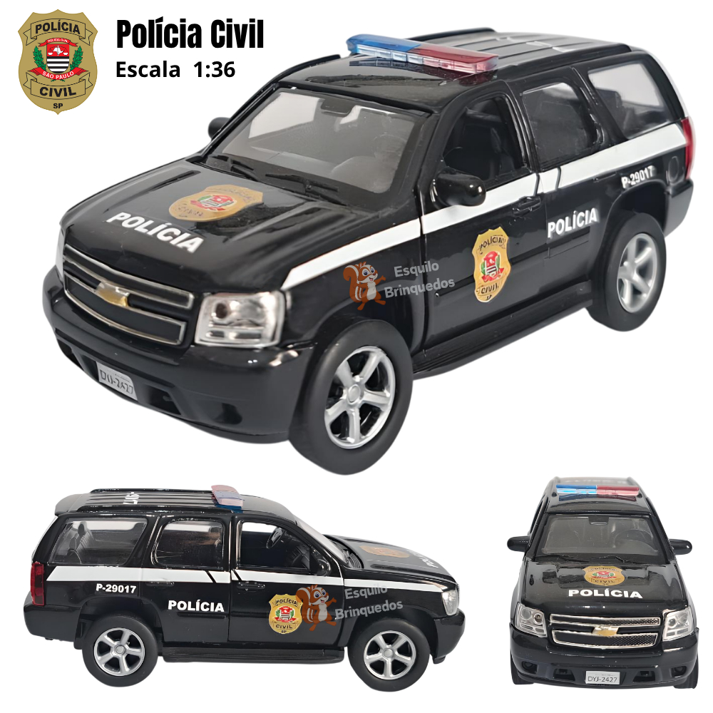 Miniatura Carro Viatura Polícia Civil SP | Shopee Brasil