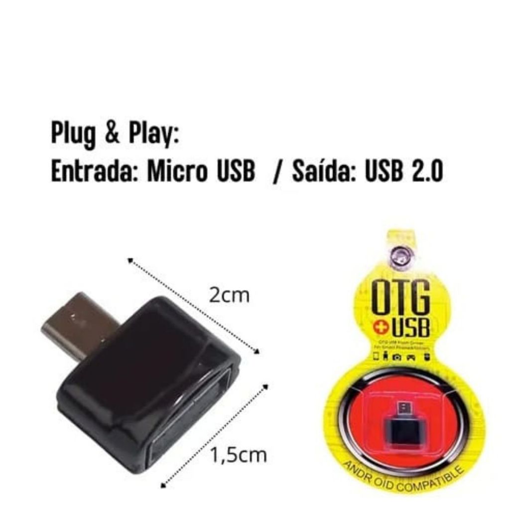 Adaptador Conector Otg Usb 3.0 Para Usb V-8 | Shopee Brasil