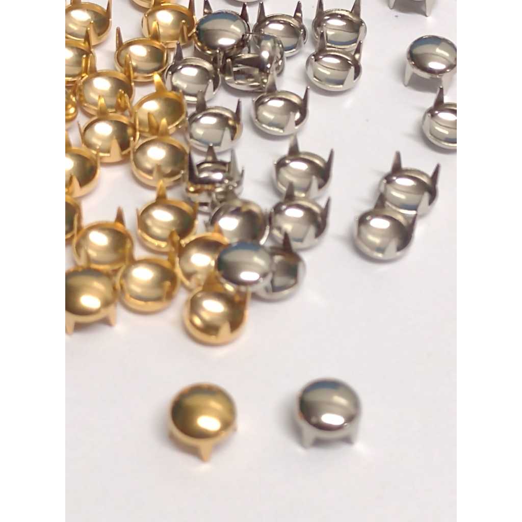 Spikes Tacha Spike Metálico Spike punk Rock Redondo com garra 7mm com ...