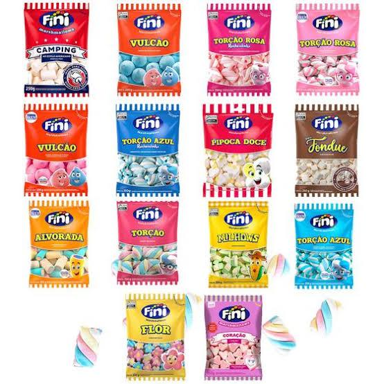 Kit com 4 Marshmallows Fini 250g – Diversão e Sabor em Cada Pacote ...