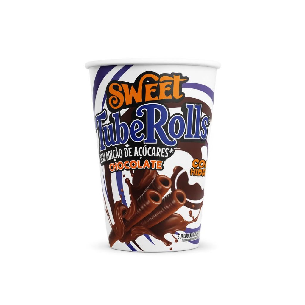 Sweet Tube Rolls Stick De Chocolate Proteico Zero Adição Açucares 50g ...