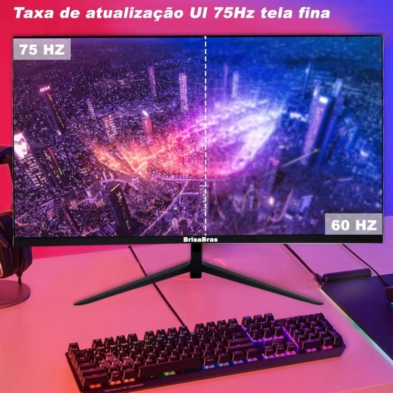Monitor Gamer 22″ Sem Bordas 75Hz 2 k Full Hd Ultrafino Com alto ...
