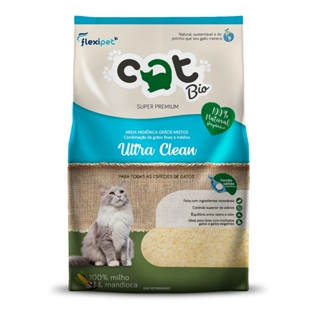 Areia Higiênica Biodegradável para Gatos - Catbio Milho e Mandioca - Ultra Clean - Grãos Mistos ...