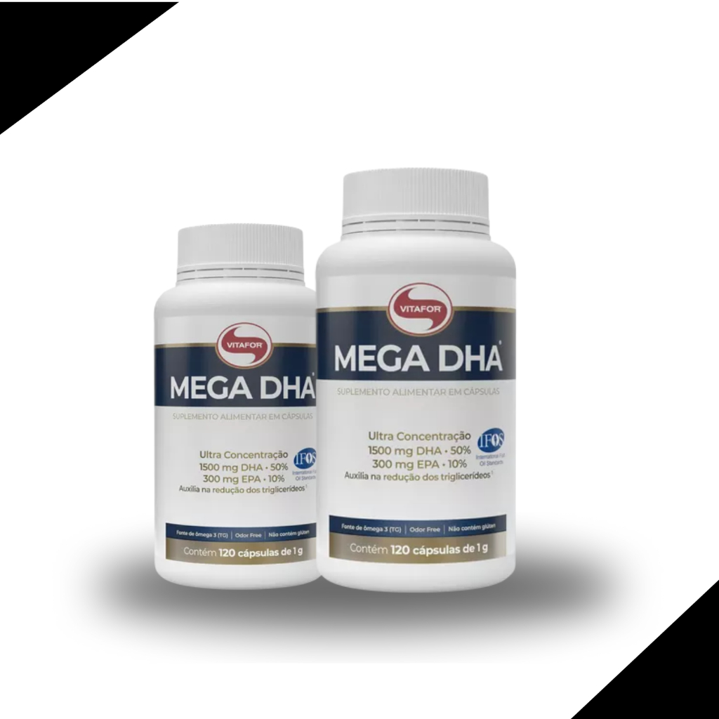 Kit 2 Mega Dha /1500mg Dha + 300mg Epa_120 CAPS //Vitafor® | Shopee Brasil