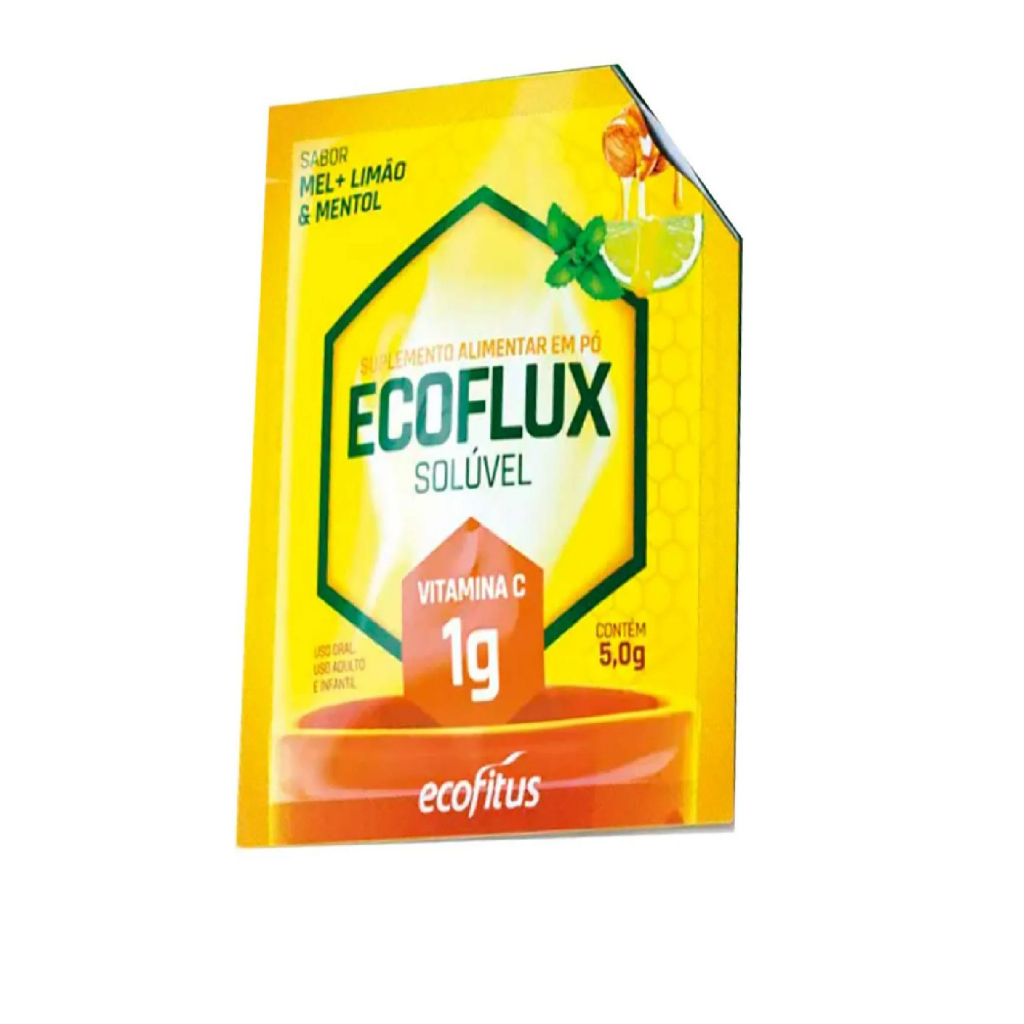 Ecoflux Solúvel Suplemento Alimentar vitamina c 1g em Pó com 5G - kit ...