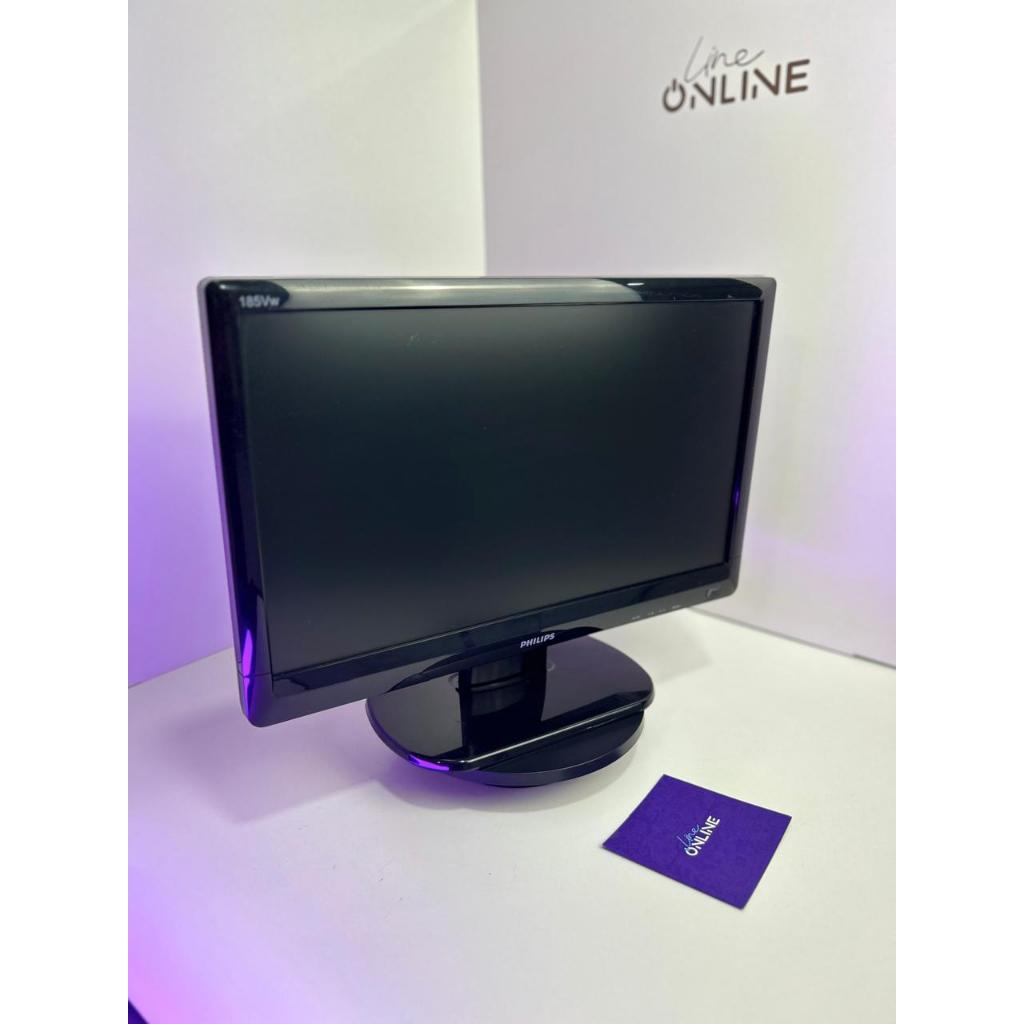 MONITOR PHILIPS 185VW - 18,5" - VGA / DVI - TELA RISCADA | Shopee Brasil