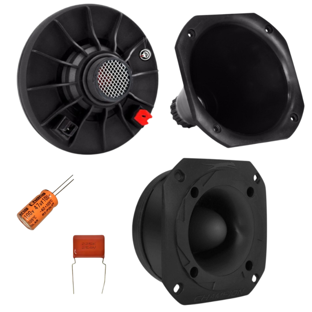 Kit Corneta Cone Curto + Twitter + Driver Champion 200w 8 Ohms Similar ...