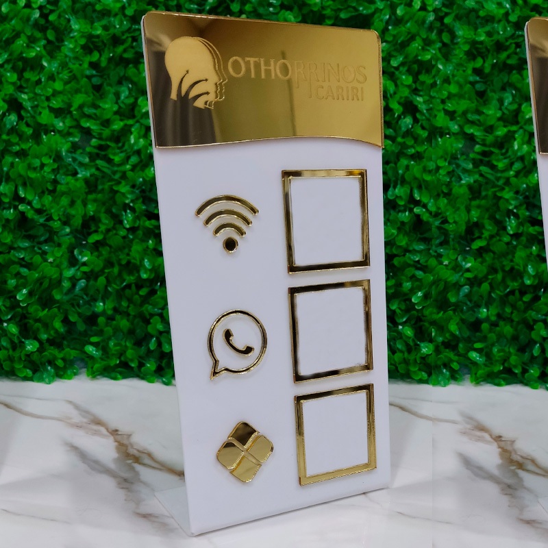 Placa QR Code Personalizada em Acrílico com Logo – Ícones à Escolha ...