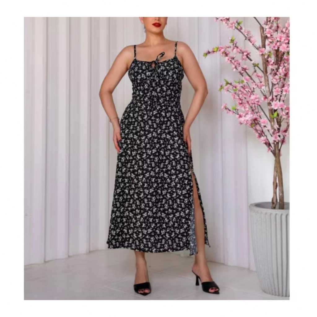 VESTIDO MIDI FLORAL ROMÂNTICO ESTILO CAMPONESA TENDÊNCIA VERÃO | Shopee ...