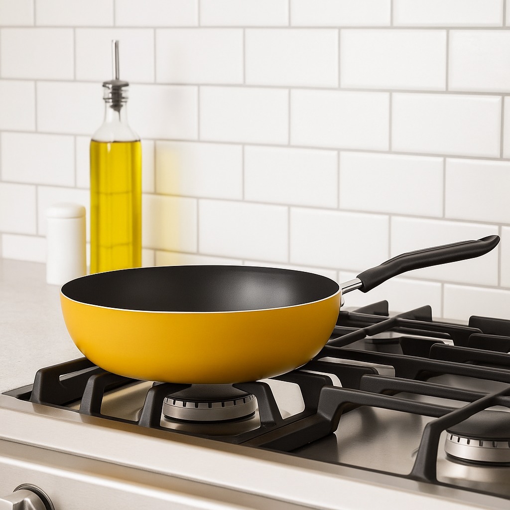 Frigideira Funda Wok Grande Alta Antiaderente Não Gruda 24cm 2,3l ...