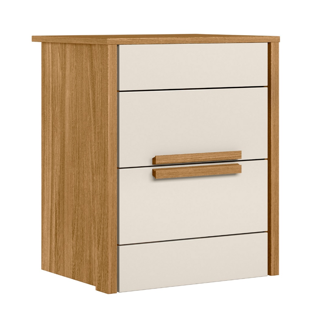 Mesa de Cabeceira Criado Mudo 2 Gavetas Dhara Moval | Shopee Brasil