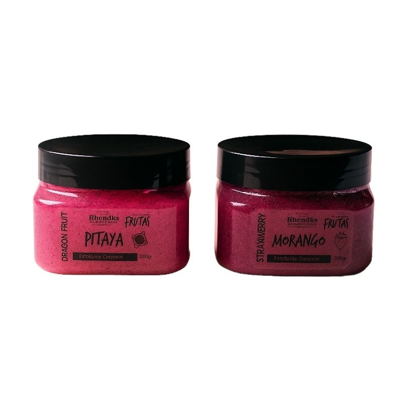 kit 2 Esfoliante facial e Corporal morango e pitaya entrega imediata | Shopee Brasil