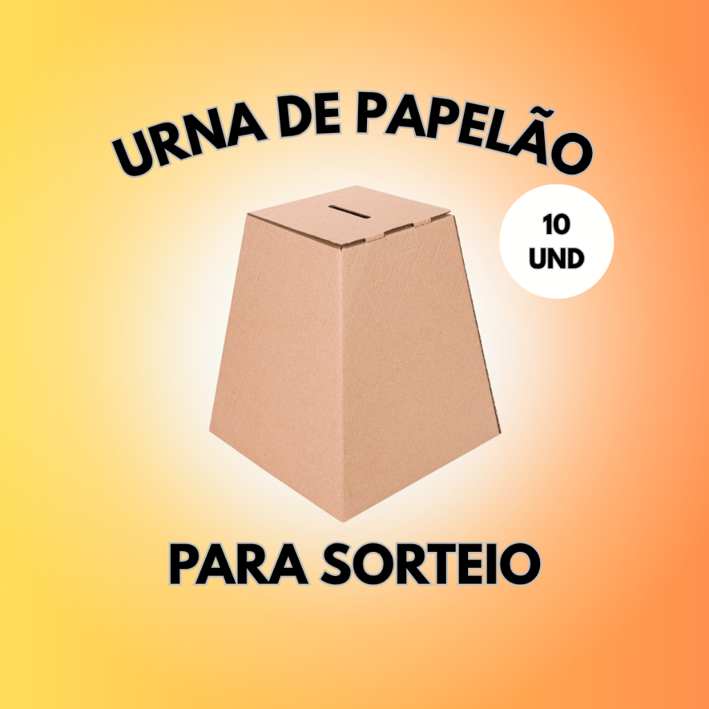10 un - Urna Papelão para Sorteio Personalizada, Pesquisa, Clientes ...