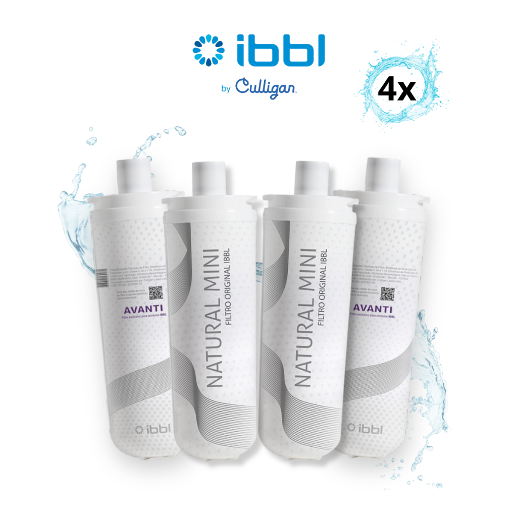 Kit 4 Refil Filtro IBBL Original Natural Mini Avanti Purificador de ...