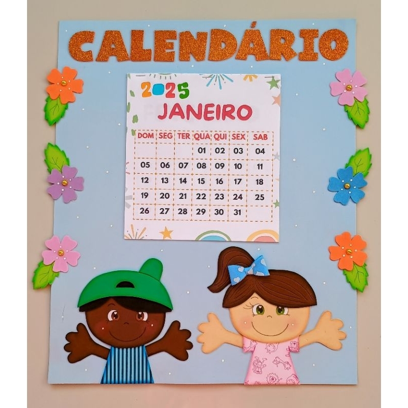 Calendário de EVA menininhos | Shopee Brasil