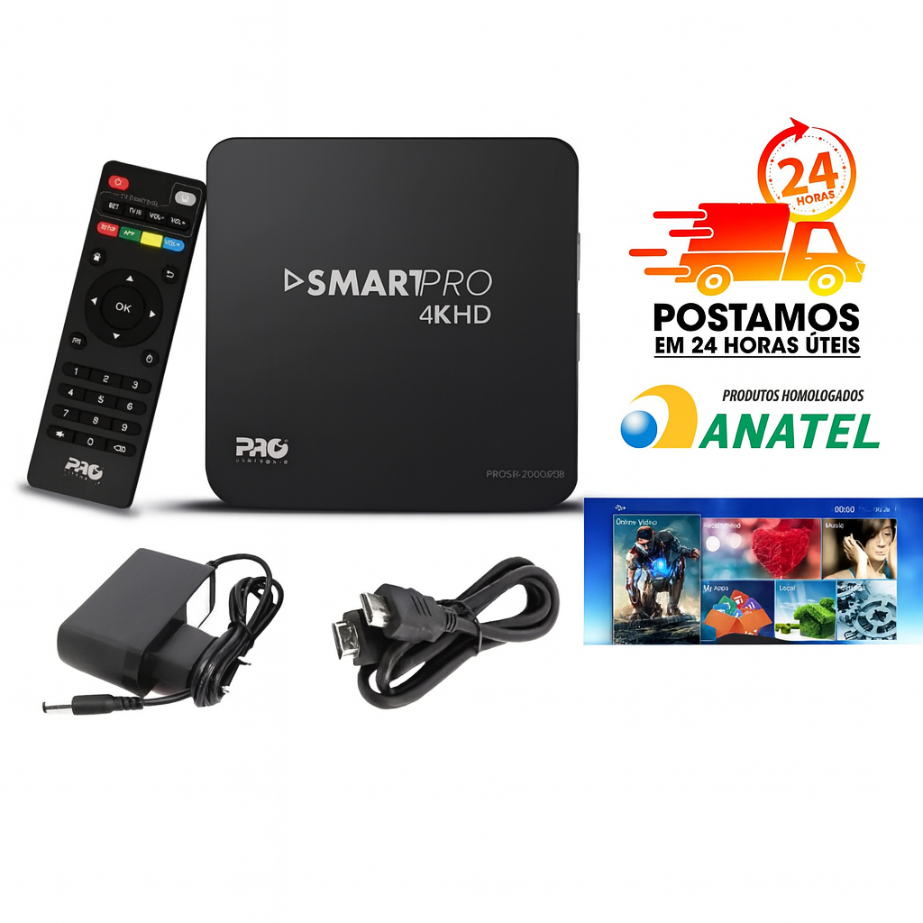 Tv Box Smartpro 4k Transforme Sua Tv Em Smart | Shopee Brasil