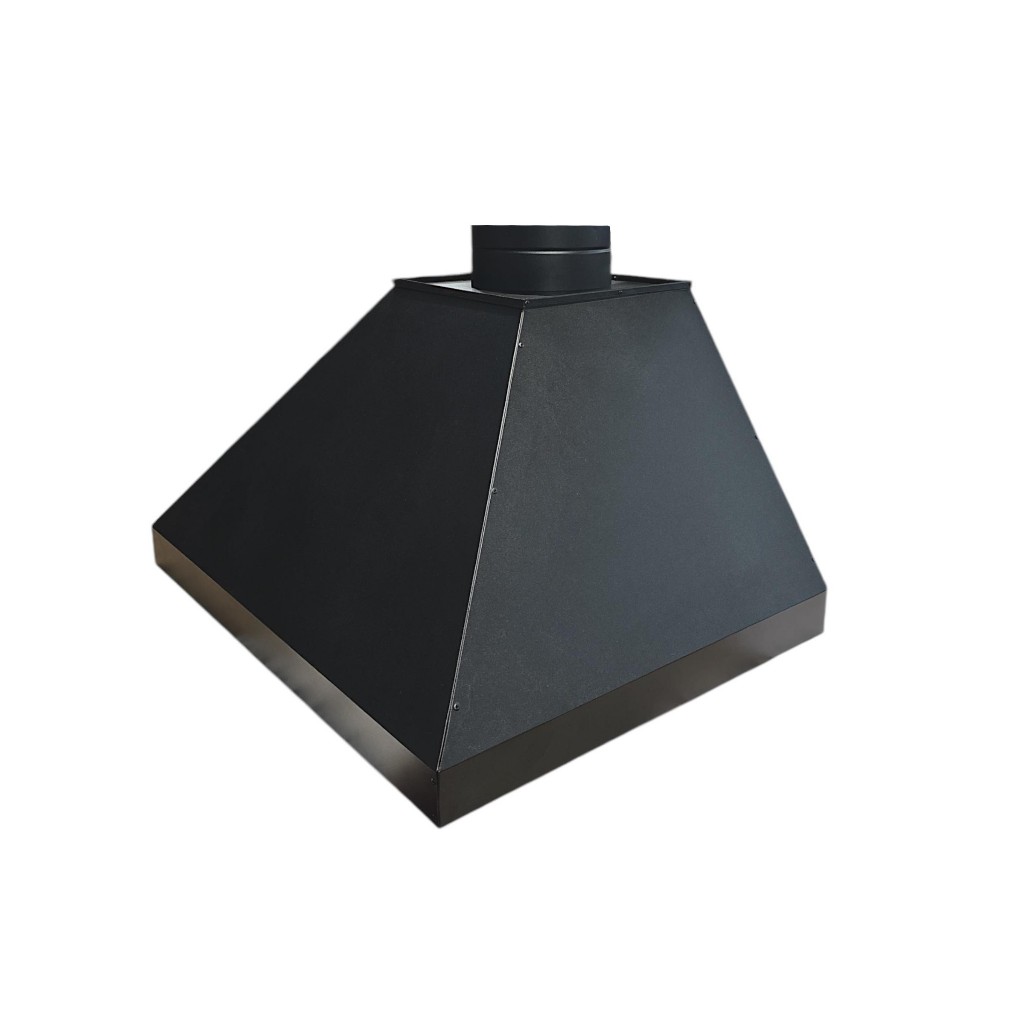 kit coifa de cozinha ou churrasqueira 80cm x 60cm com exaustor, curva e ...