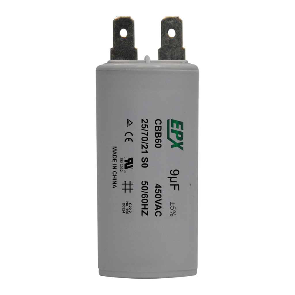 Capacitor Permanente 9uF 440/450Vac EPX com Terminal Duplo | Shopee Brasil
