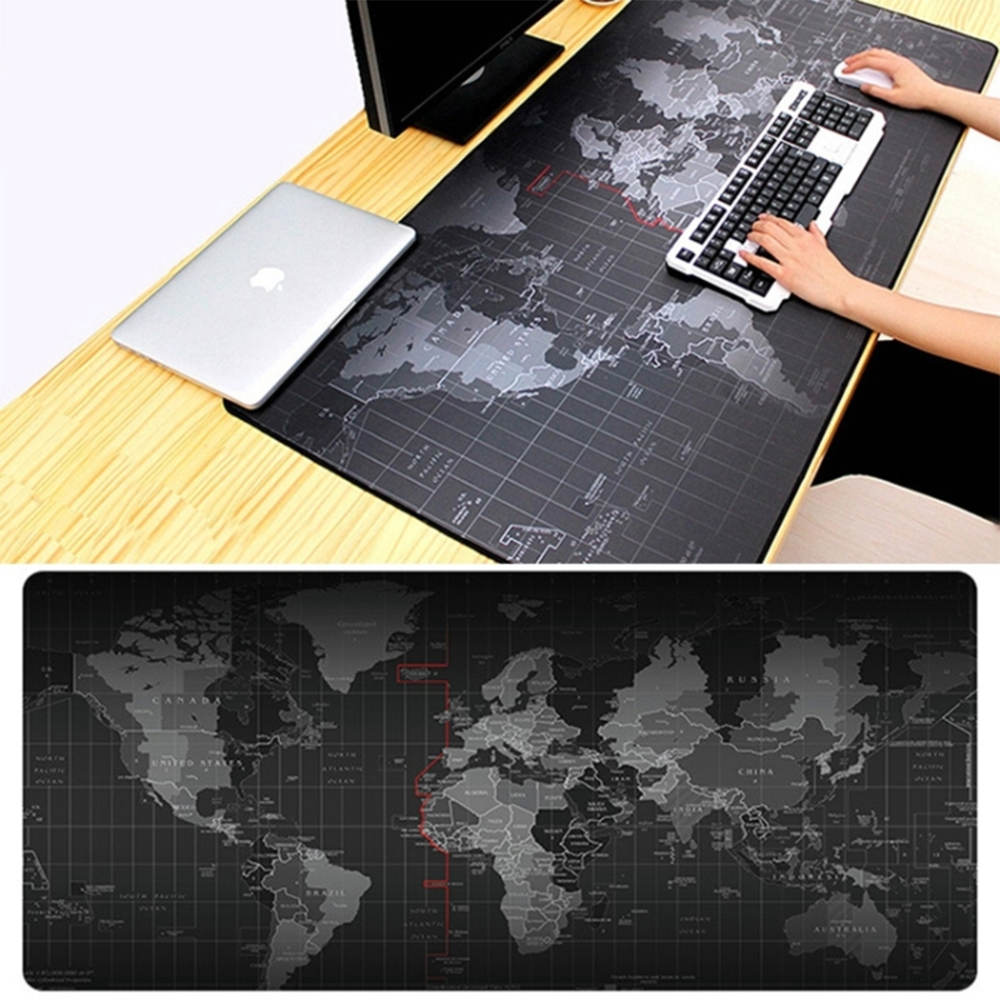 Mousepad Gamer Mapa Mundi Grande 70 X 30 Cm Borda Costurada ...