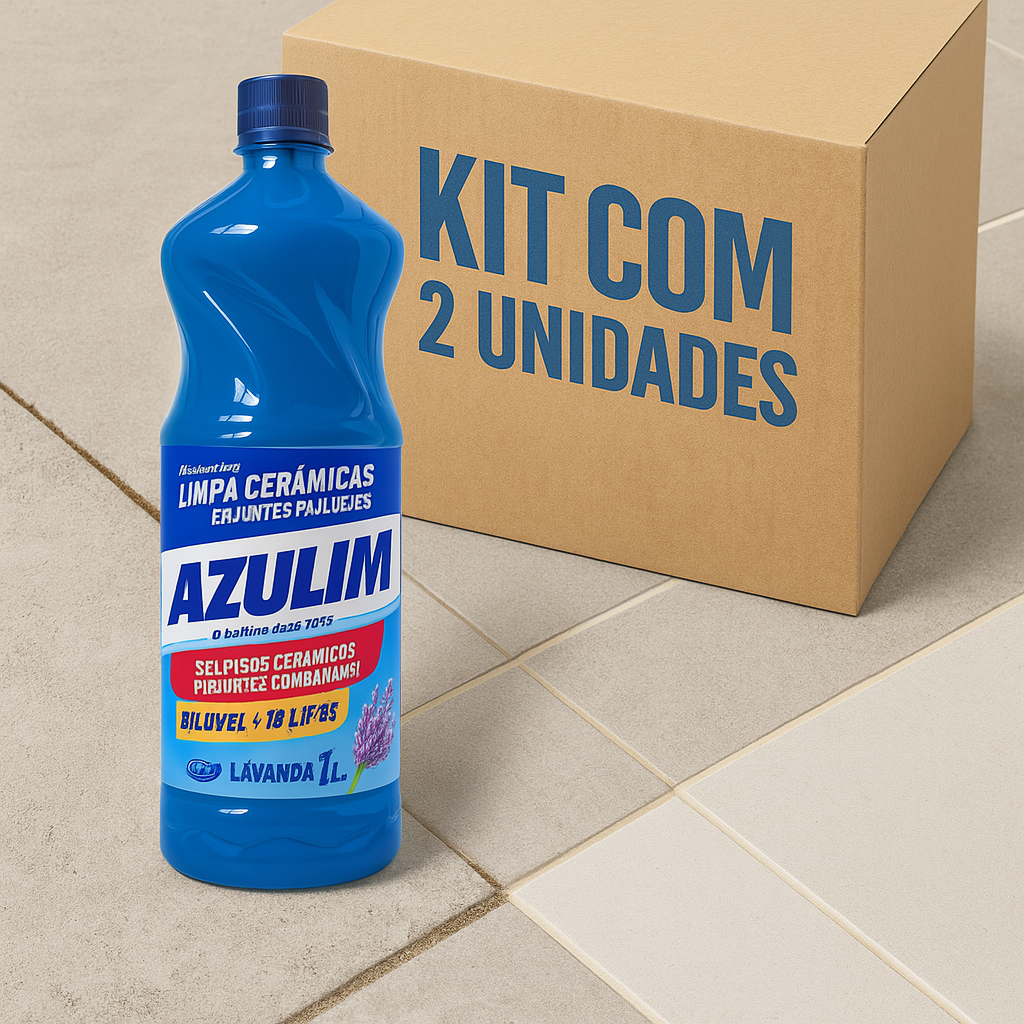 Kit 2x Limpador Azulejos e Rejuntes Azulim Lavanda 1L – Cerâmica ...