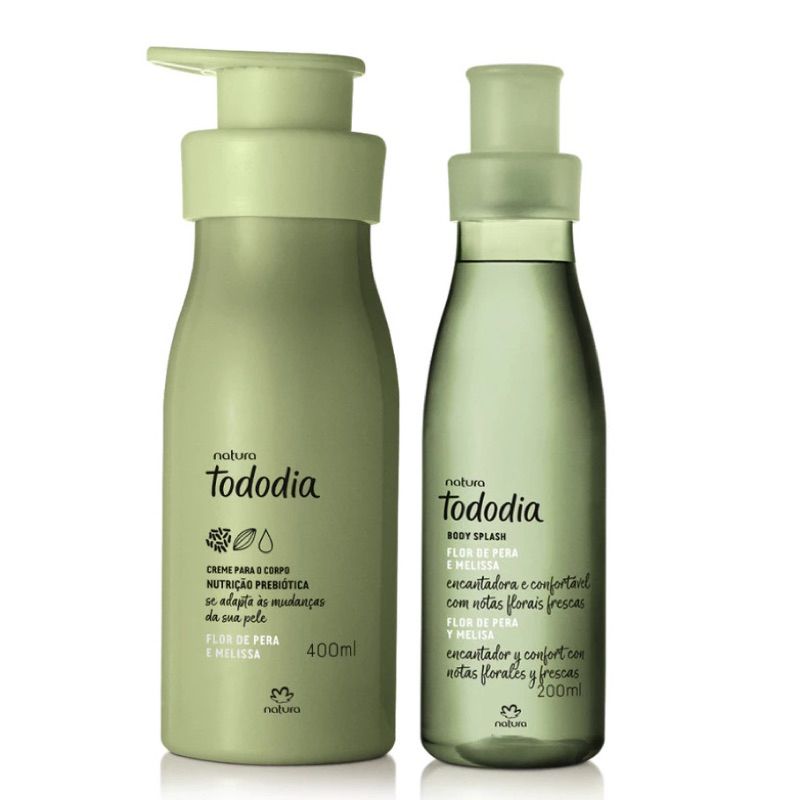 Kit Creme Hidratante Flor de Pera e Melissa + Body Splash Natura Tododia | Shopee Brasil