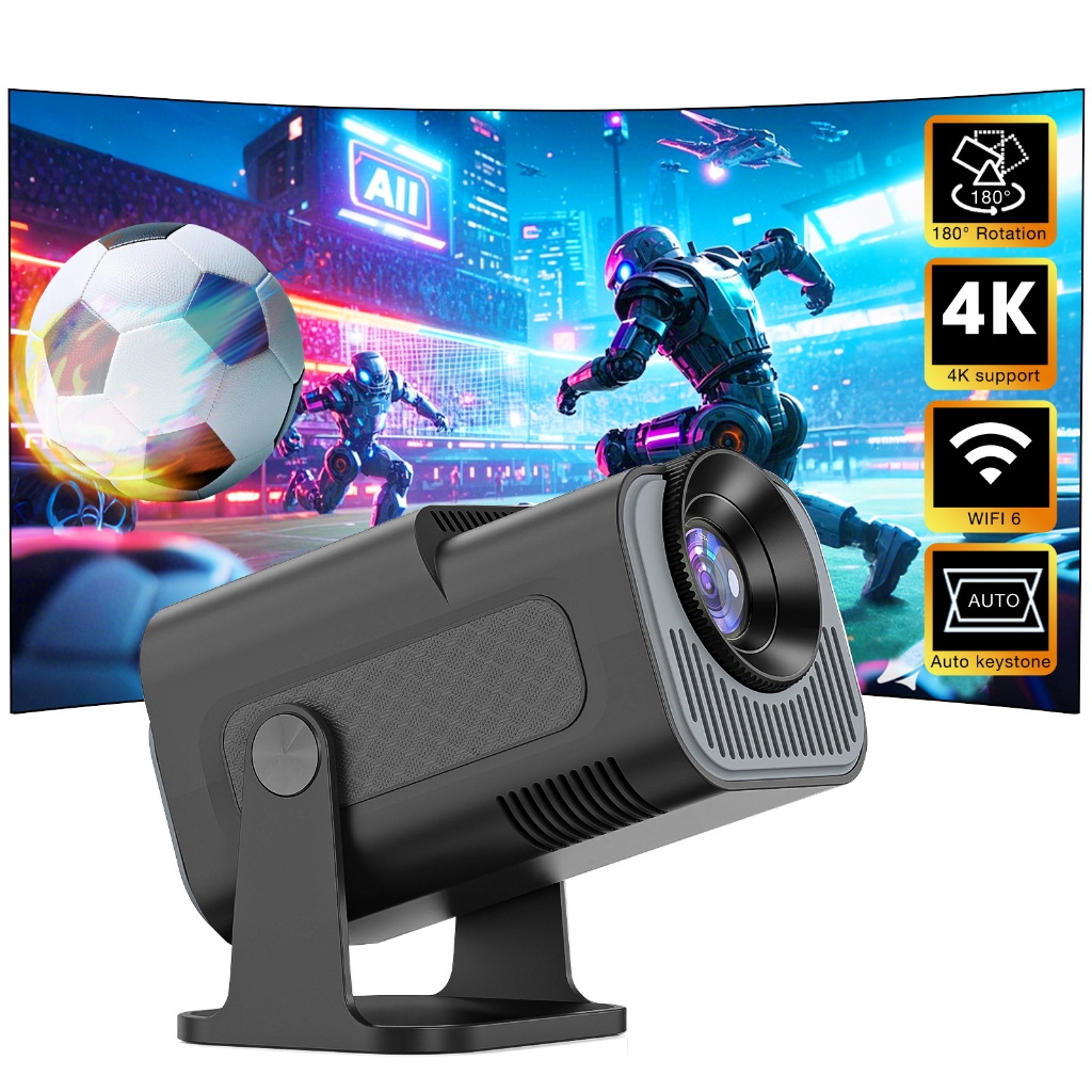 Projetor Hy320 Wifi Hd 390 Ansi Android 11 Smart Portátil Full HD 4k Cinema 5g Bluetooth 5.0 ...