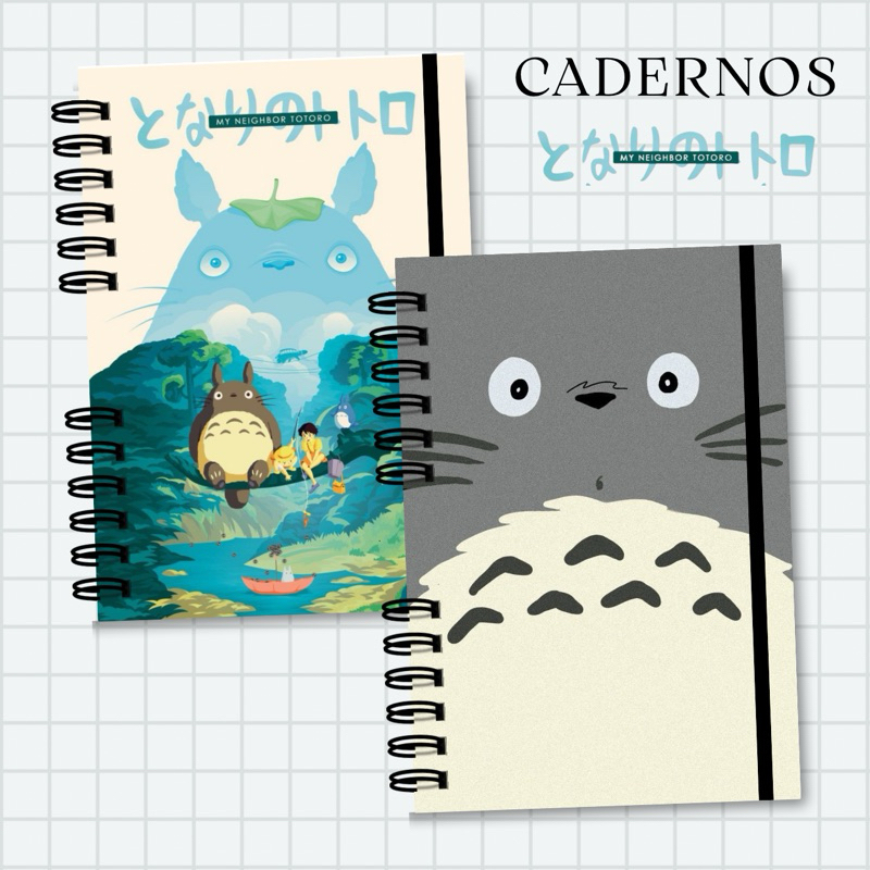 Caderno Totoro capa dura - Studio Ghibli - A5, colegial ou sketchbook ...