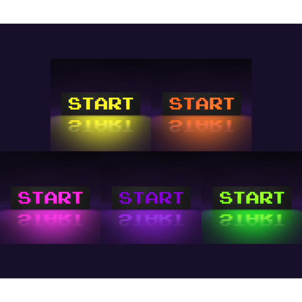Luminária Gamer Retro Start Exclusiva Led Bivolt Presente Geek Jogos ...
