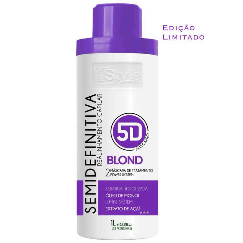 MÁSCARA REDUTORA MATIZADORA 1L A MELHOR SEMI DEFINITIVA 5D ALISA AFRO ...