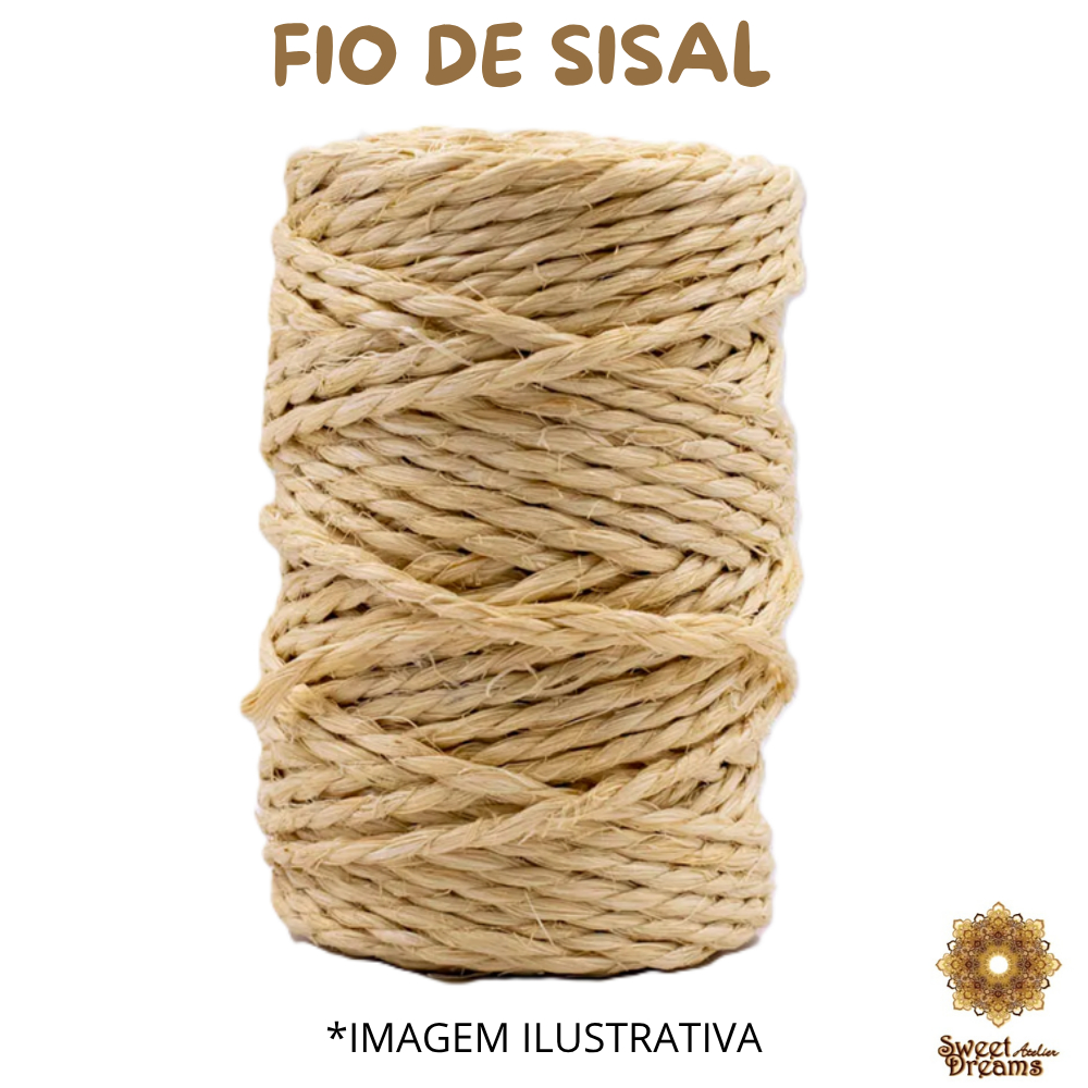 FIO DE SISAL 500/2 ROLO COM 50 METROS | Shopee Brasil