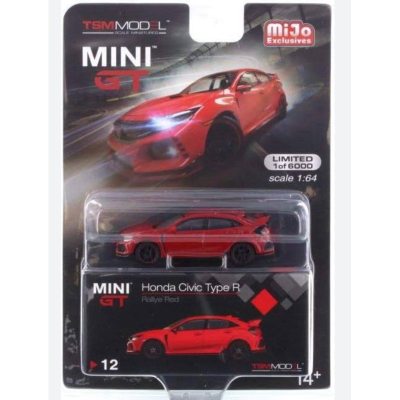 Miniatura Mini GT #12 Honda Civic Type R Red | Shopee Brasil