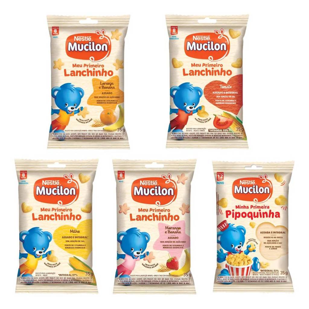 5 Mucilon Meu Primeiro Lanchinho Sabor Variado (sortido) - Nestlé ...