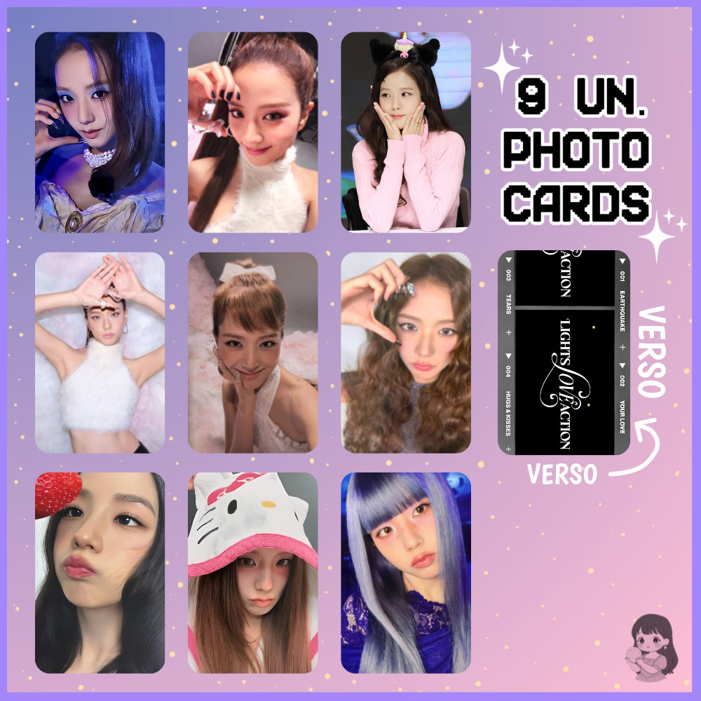 9 photocards fanmade jisoo sooya kim jisoo blackpink lights love action ...