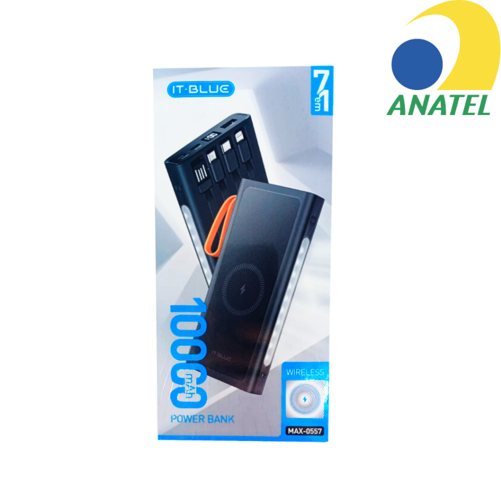Power Bank Its Blue Max-0557 1000mah Cor Preta | Shopee Brasil