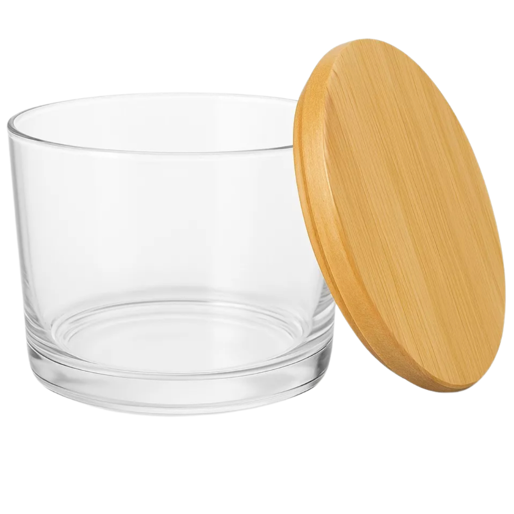 Kit Potes de Vidro para Velas 150ml com Tampas Madeira Pote para Vela ...