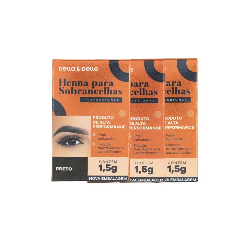 Kit 3 Henna Della e Delle 1,5g Sobrancelha rena hena Envio Imediato ...