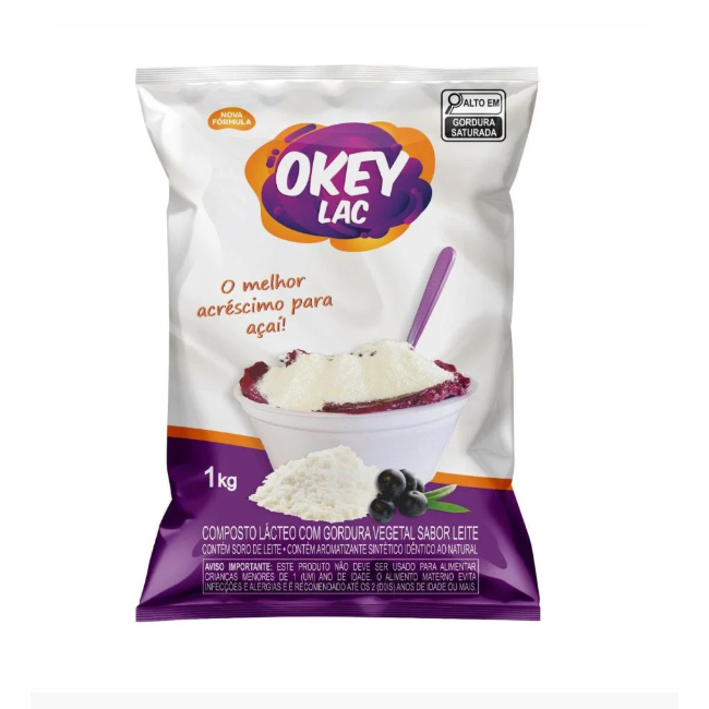 Leite em Pó Composto Lácteo Okey 1kg — Ideal para Açaí e Sorvetes ...