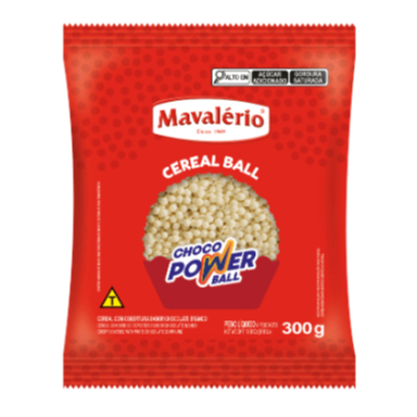 Cereal Choco Power Ball Micro Branco 300g - Mavalerio | Shopee Brasil