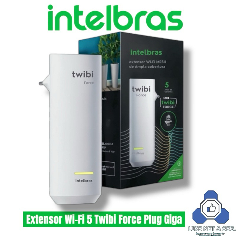 Extensor Wi-Fi 5 Twibi Force Plug Giga Intelbras | Shopee Brasil