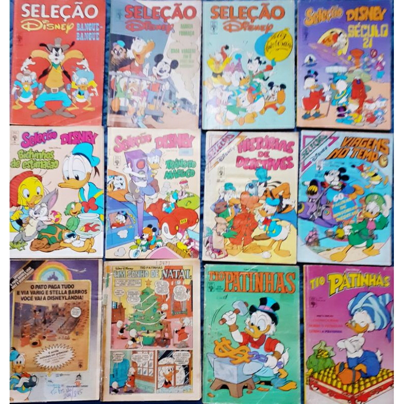 Lote 12 Gibis Seleção Disney N°14-18-19-32-36-40-45-46-Tio Patinhas Nº ...